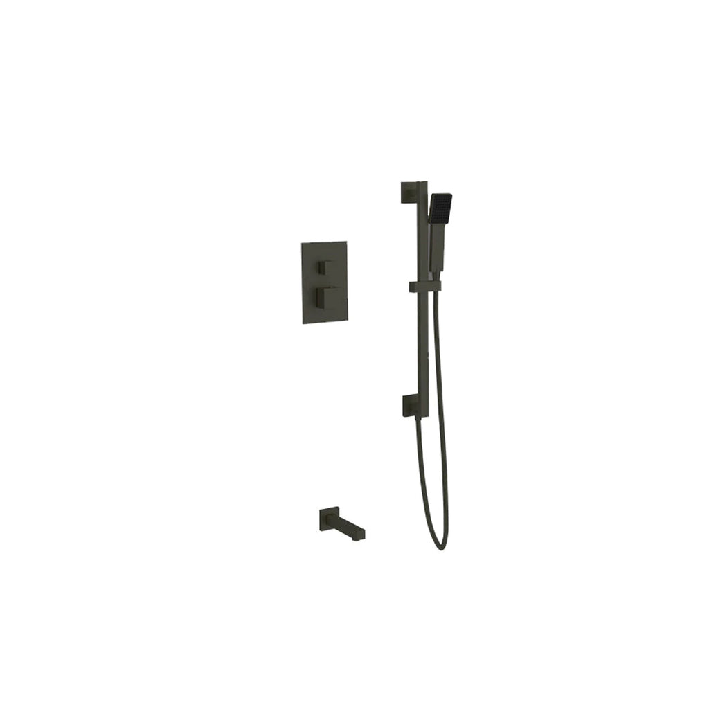 Milan Shower Set with Slide Bar, Tub Filler Square – Miami Design Center